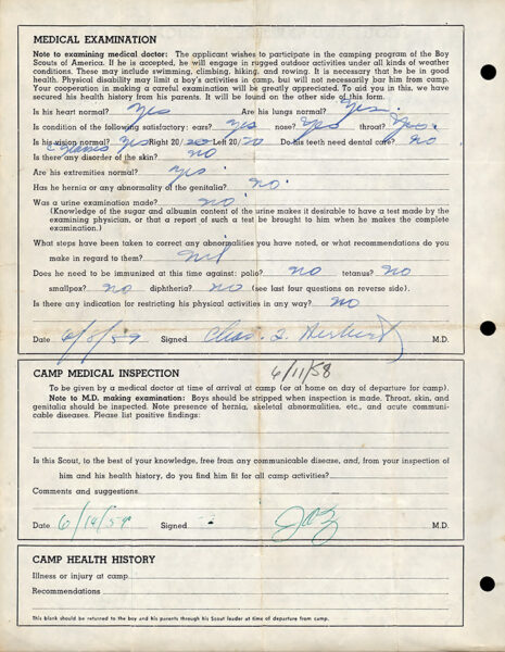 Medical Records for Camp Lewallen - Cape Girardeau History and Photos